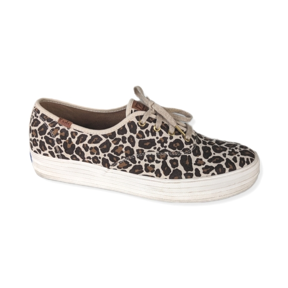 Keds | Shoes | Keds Womens Leopard Animal Print Platform Sneakers ...